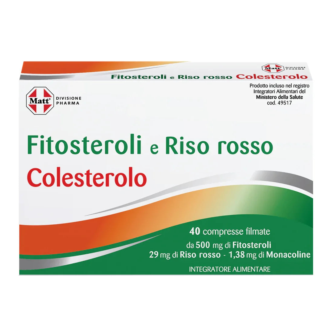 Riso Rosso per Colesterolo + Fitosteroli | 40 Compresse Matt Pharma ...